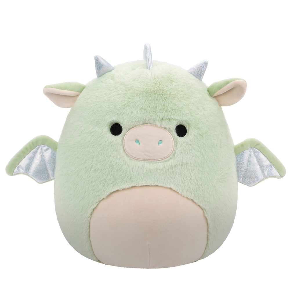 Original Squishmallows Fuzz-A-Mallows Plush Drew the Green Dragon 30cm ...
