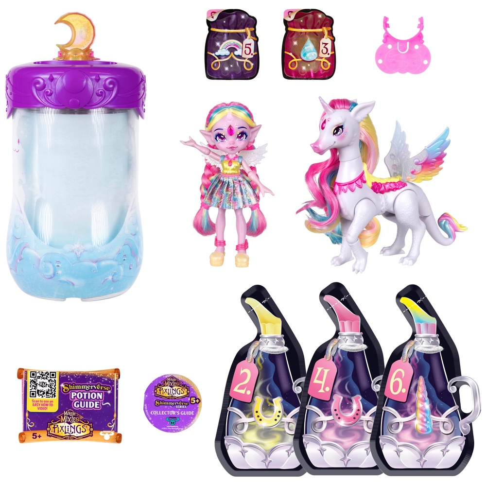 Magic Mixies Pixlings Doll Shimmerverse Series Unia & Rainbow Star ...