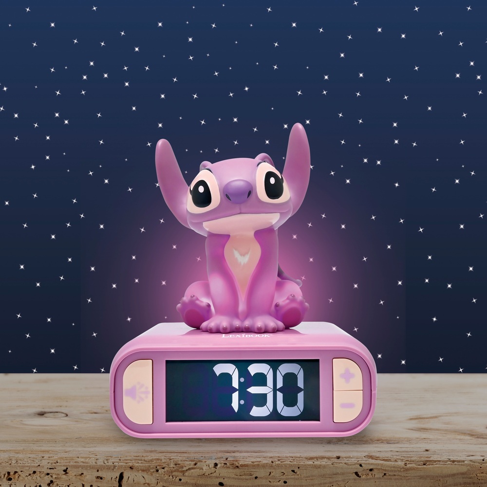Disney Stitch Alarm Clock Night Light Angel | Smyths Toys UK