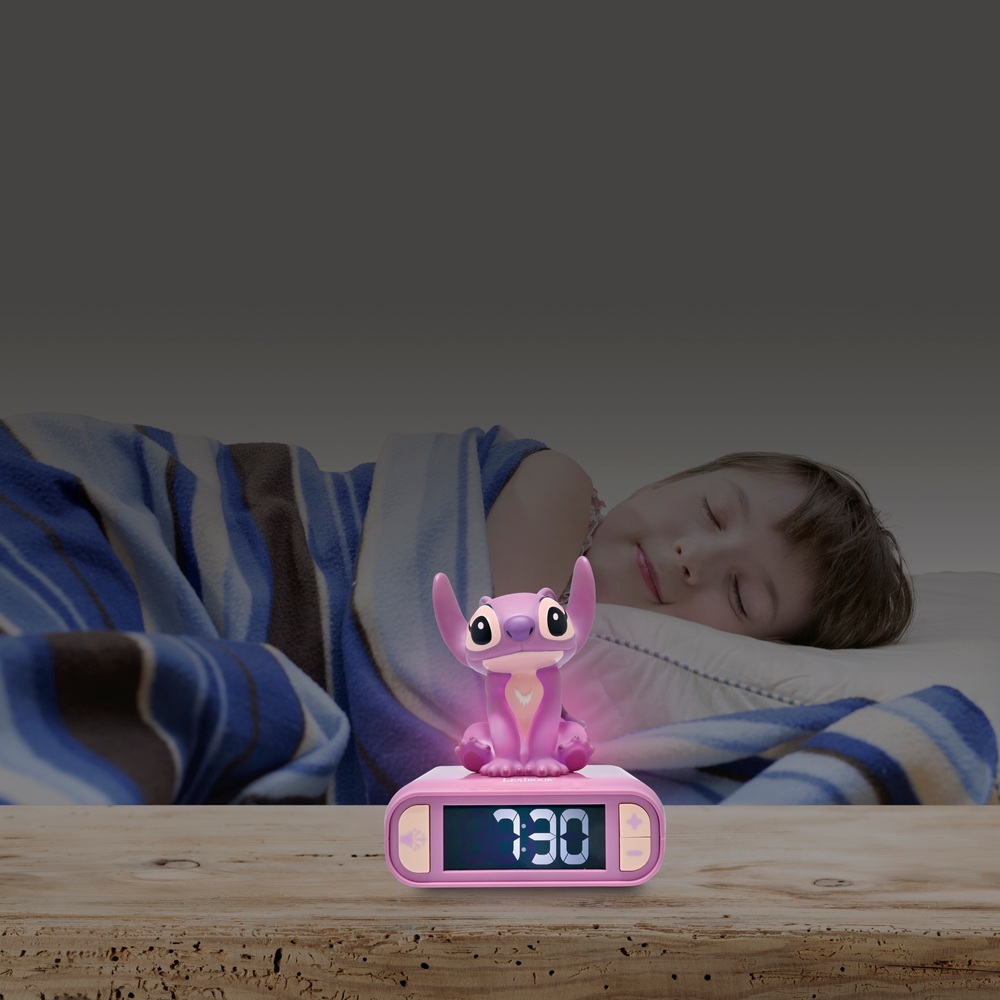 Disney Stitch Alarm Clock Night Light Angel | Smyths Toys UK