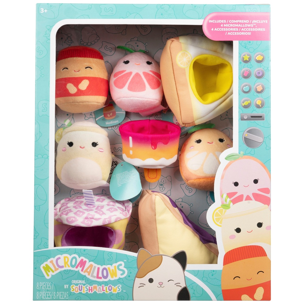 Squishmallows Kuscheltiere Micromallows Snack-Automaten-Quartett 4er ...
