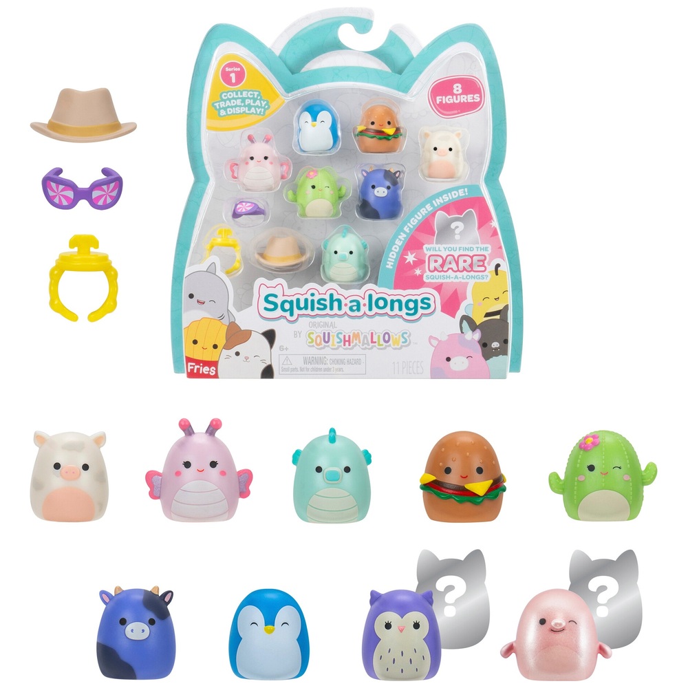Squishmallows Squish-A-Long Figuren 8er-Set 1 mit Ring | Smyths Toys ...