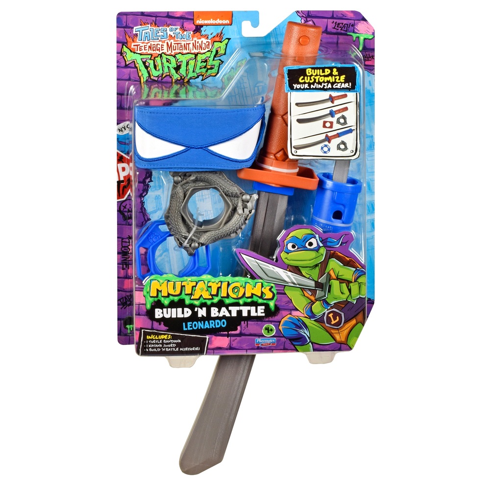 Tales of Teenage Mutant Ninja Turtles Build N Battle Playset Leonardo Ninja Reveal Smyths Toys UK
