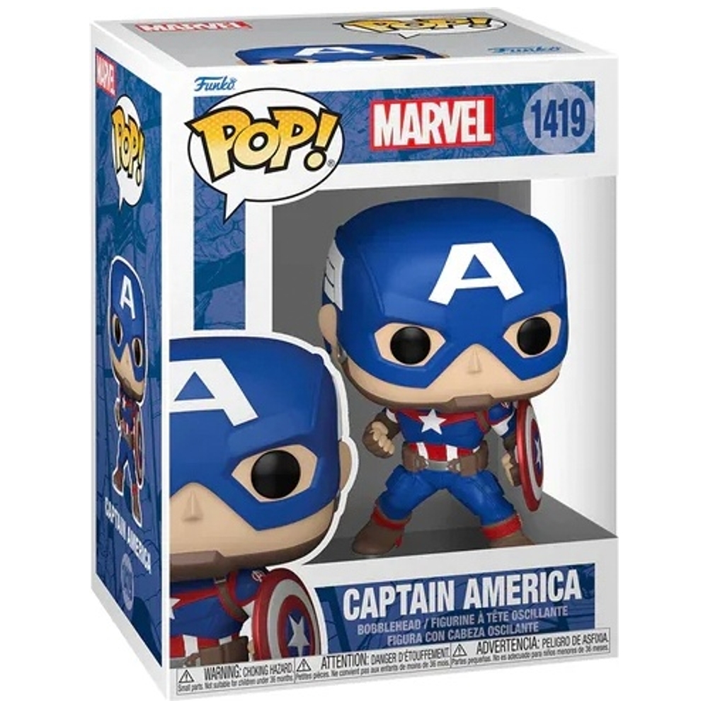 Funko POP! Bobble-Head Figur 1419 Marvel Captain America | Smyths Toys ...