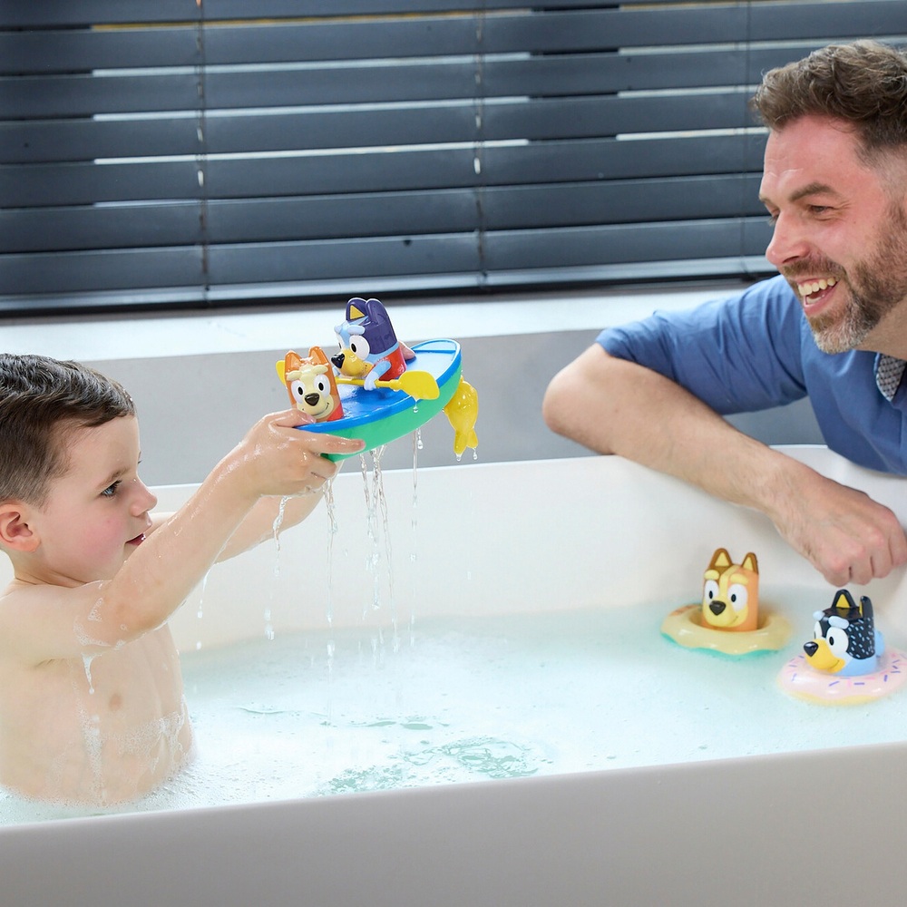 TOMY Toomies Bluey Bath Toys Family Adventure Set | Smyths Toys UK