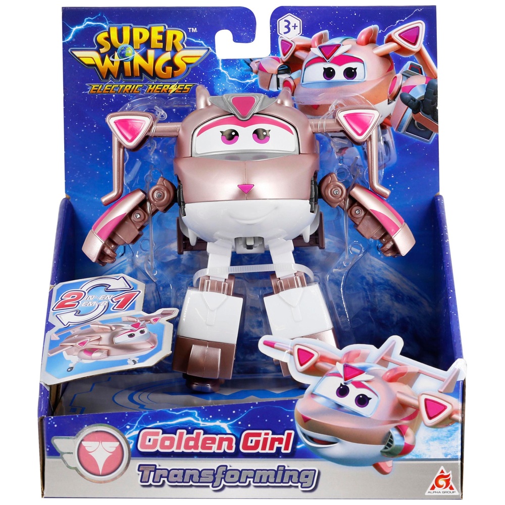 Super Wings Transforming Flugzeug Golden Girl | Smyths Toys Deutschland
