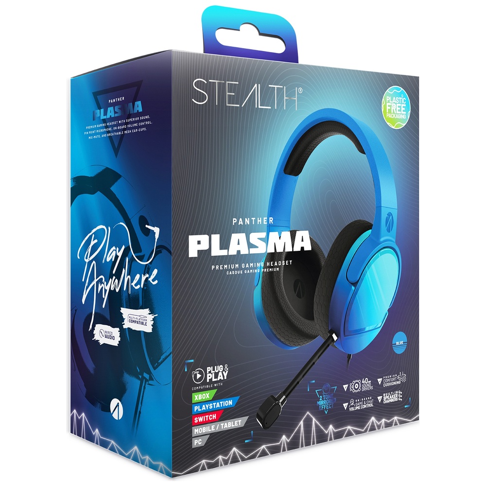 Stealth Panther Multi-Format Gaming Headset - Plasma Blue | Smyths Toys UK
