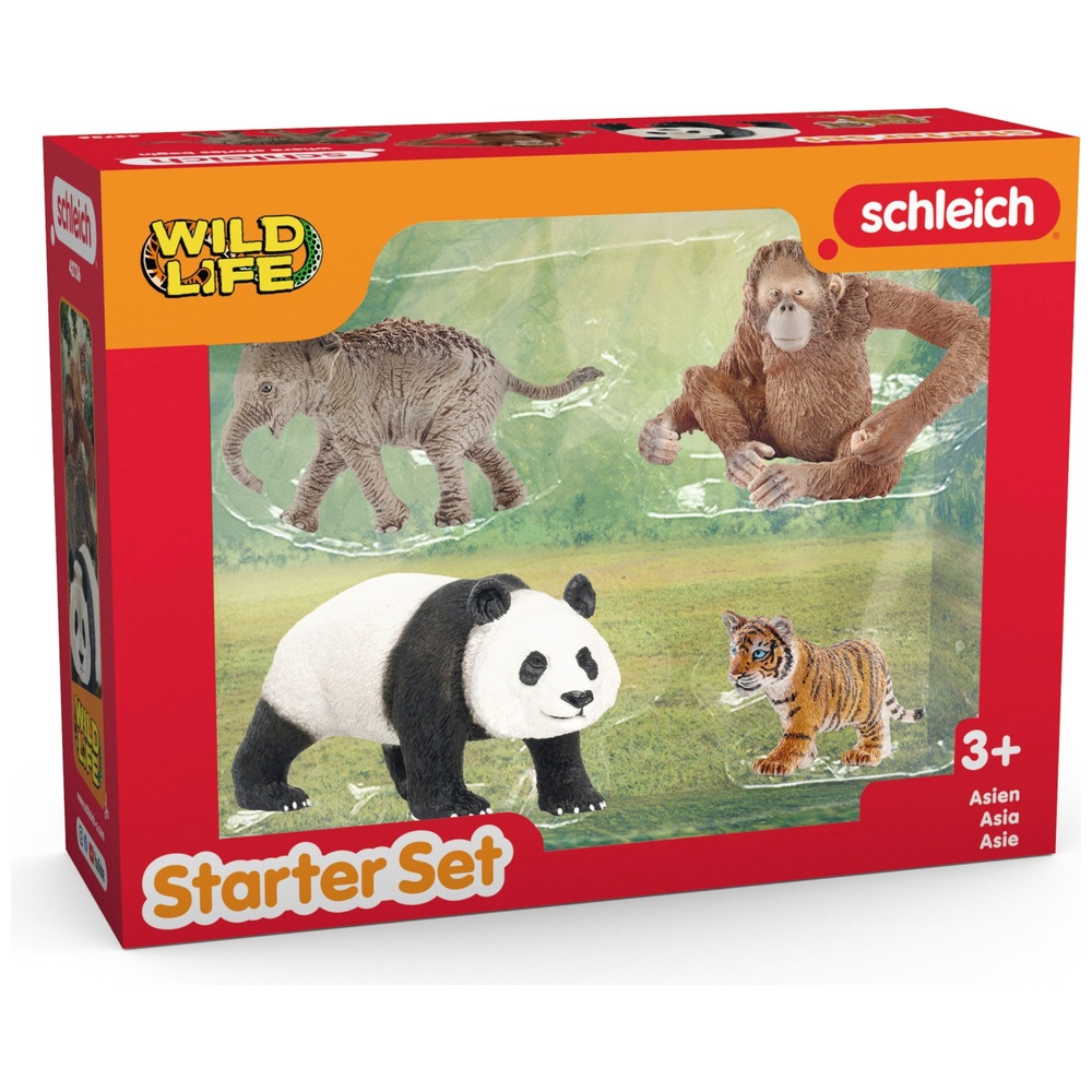 schleich Wild Life 42736 Asia Animal Figures Starter Set | Smyths Toys ...