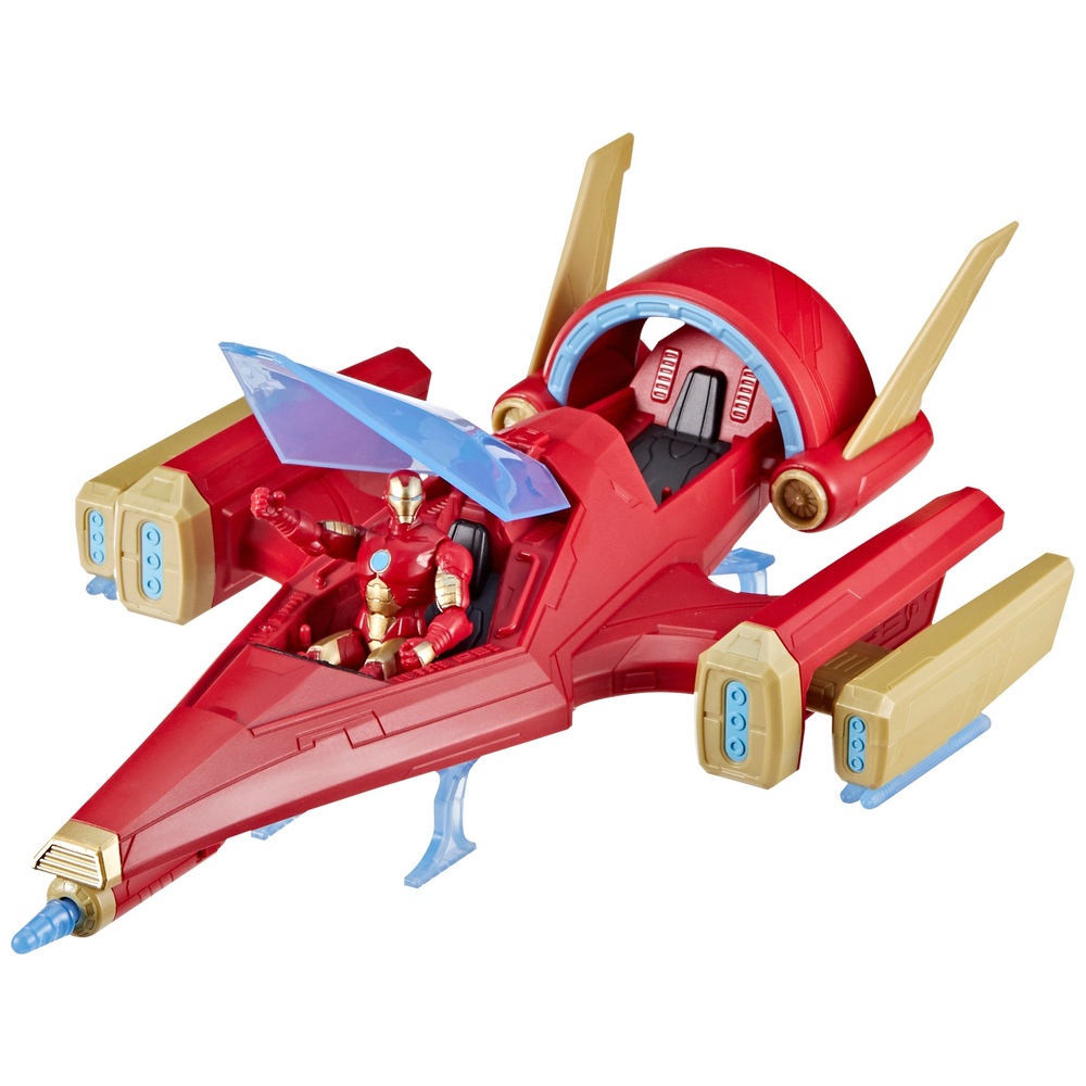 Marvel Avengers Iron Man Repulsor Blast Battle Jet Set | Smyths Toys ...