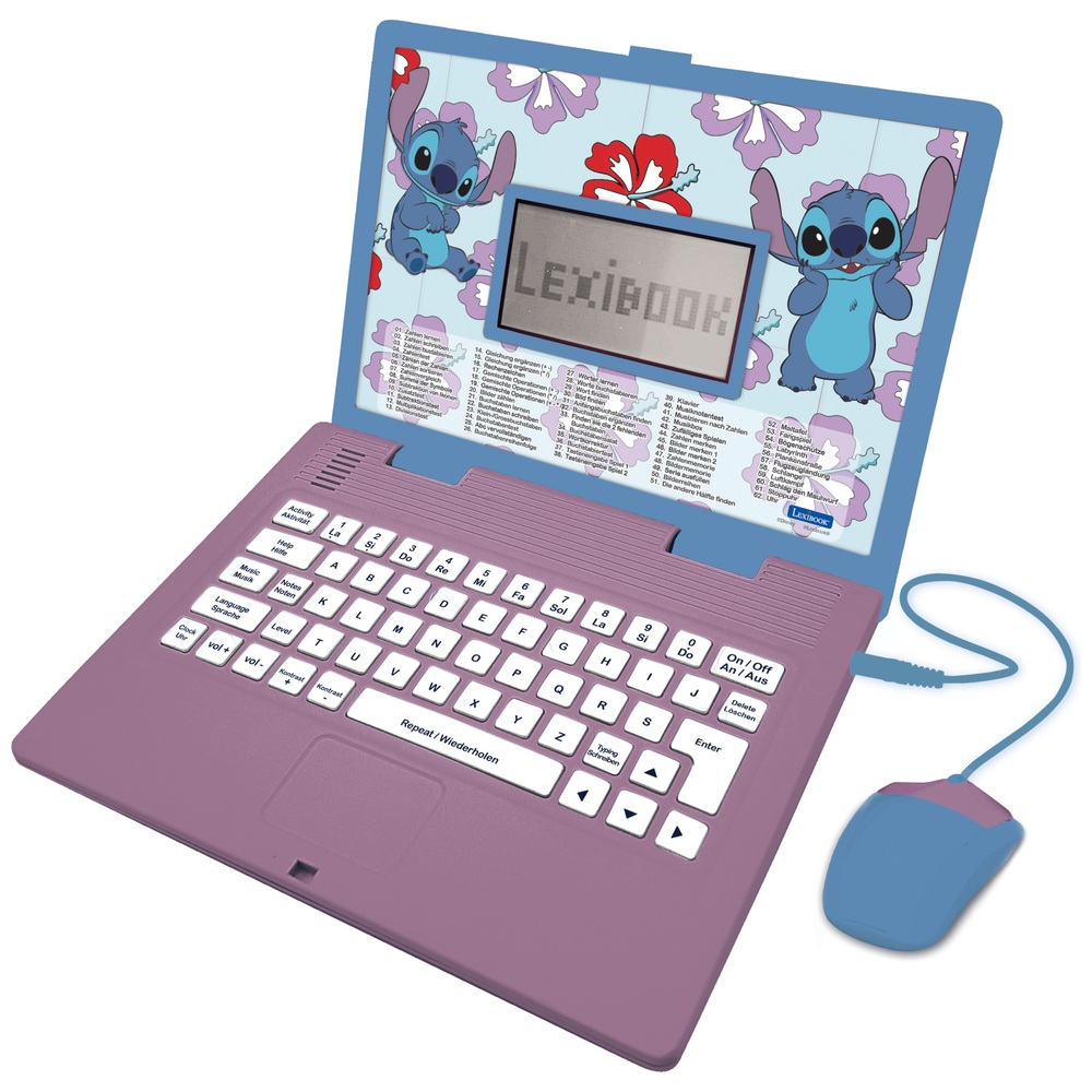 Lexibook Laptop Lerncomputer Disney Lilo & Stitch lila/blau | Smyths ...