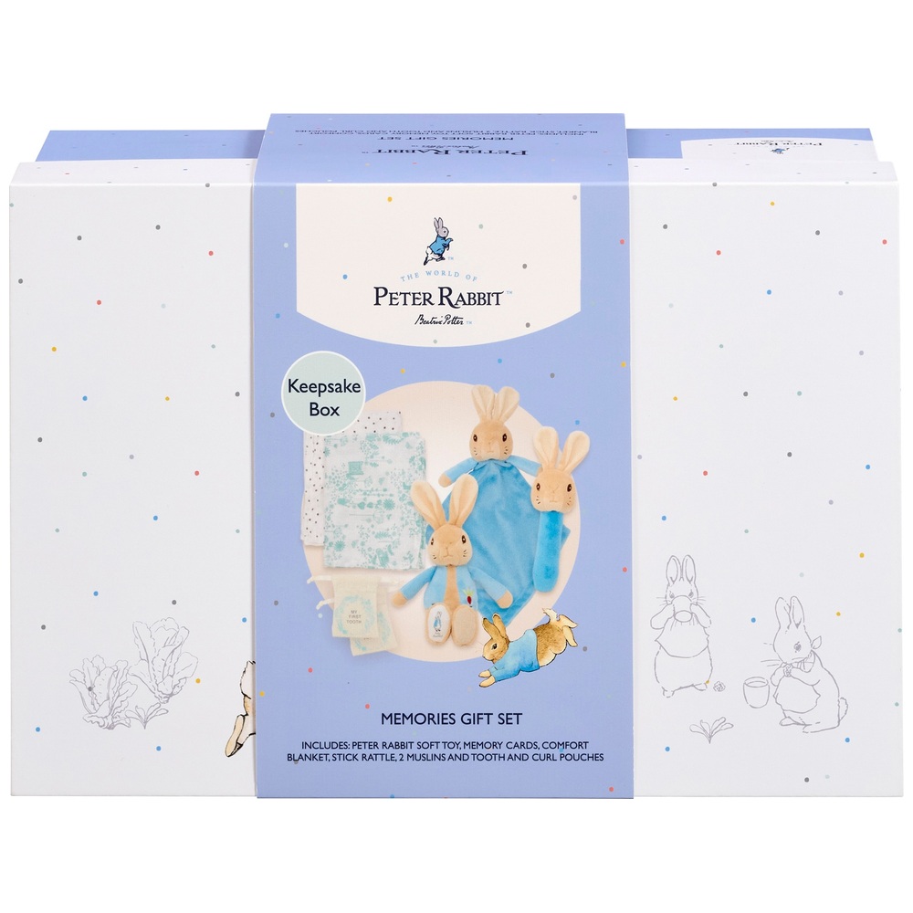 Peter Rabbit Baby Keepsake Box and Soft Toy Memories Gift Set | Smyths ...
