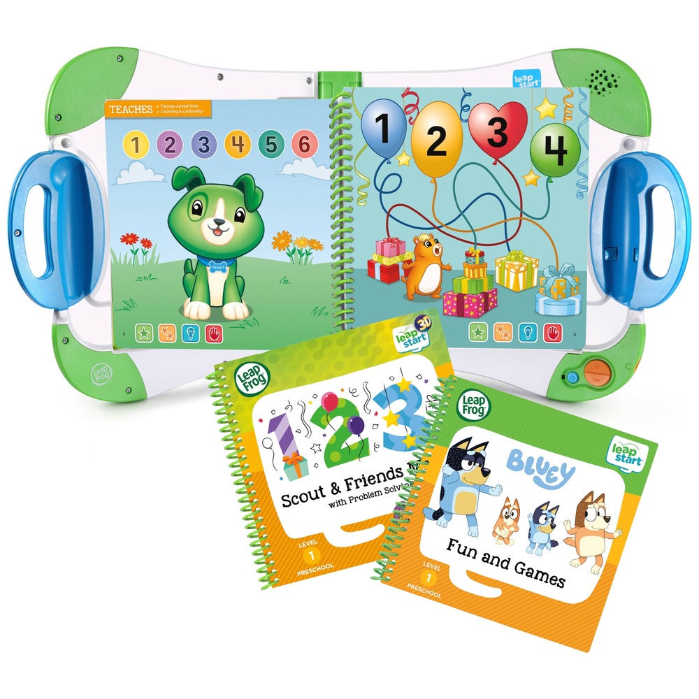 LeapFrog LeapStart Bluey Interactive Learning System Bundle | Smyths ...