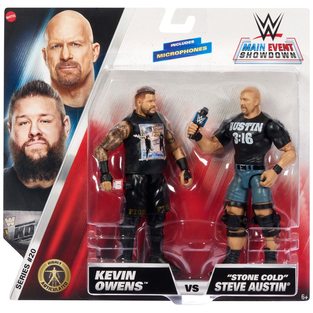 WWE Main Event Wrestling Figuren Stone Cold Owens 2er Set | Smyths Toys ...