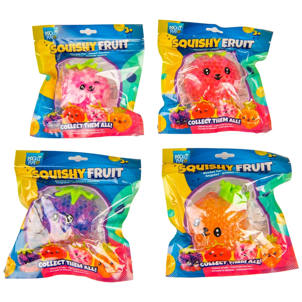 Pocket Play Squishy Fruit Beeren-Quetsch-Ball mit Wasserperlen-Füllung ...