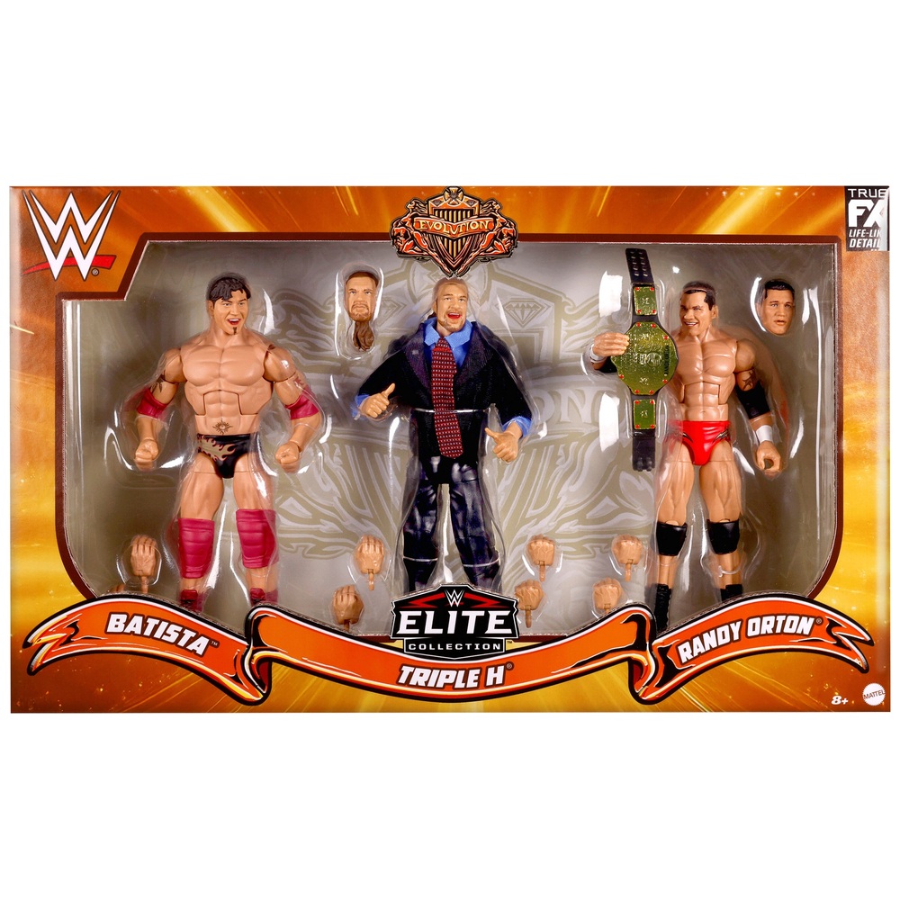 WWE Elite Collection Action Figures 3 Pack Evolution | Smyths Toys Ireland