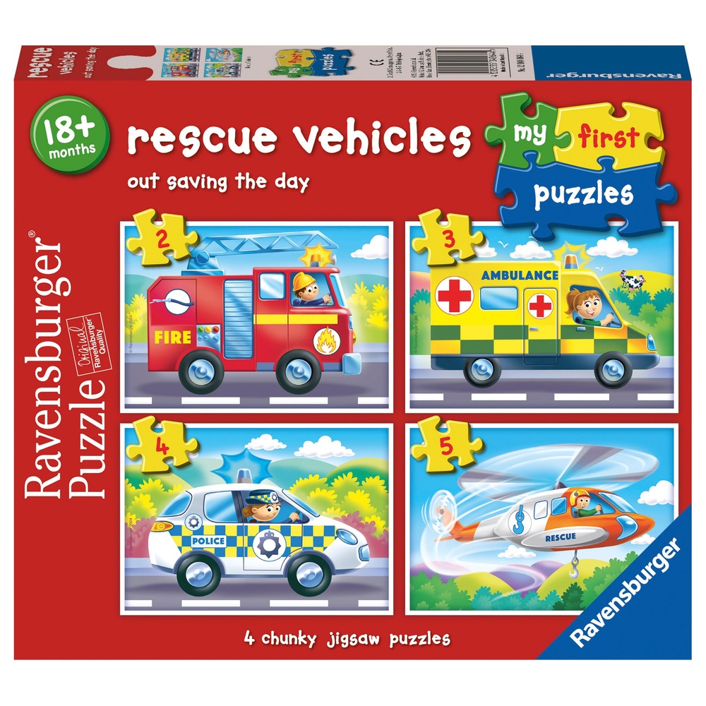 Ravensburger My First Puzzle Rescue Vehicles Jigsaw Puzzles | Smyths ...