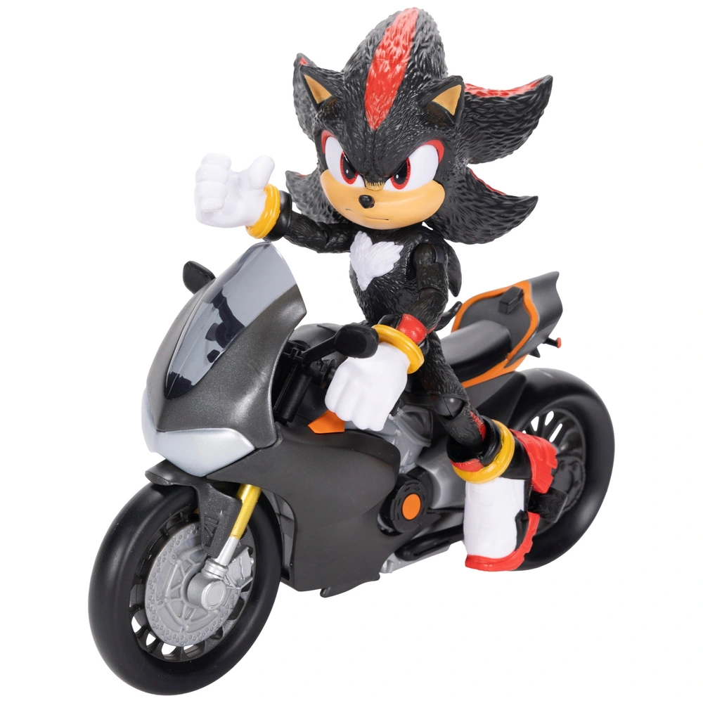 Shadow The Hedgehog On A Motorcycle Sonic Sonic 3 Movie 5 Figure With