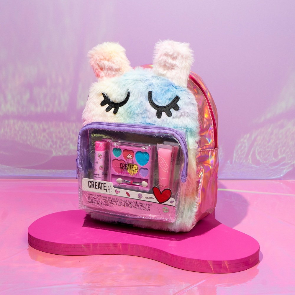 Create it! Fluffy Bunny Backpack and Make-Up Set | Smyths Toys UK