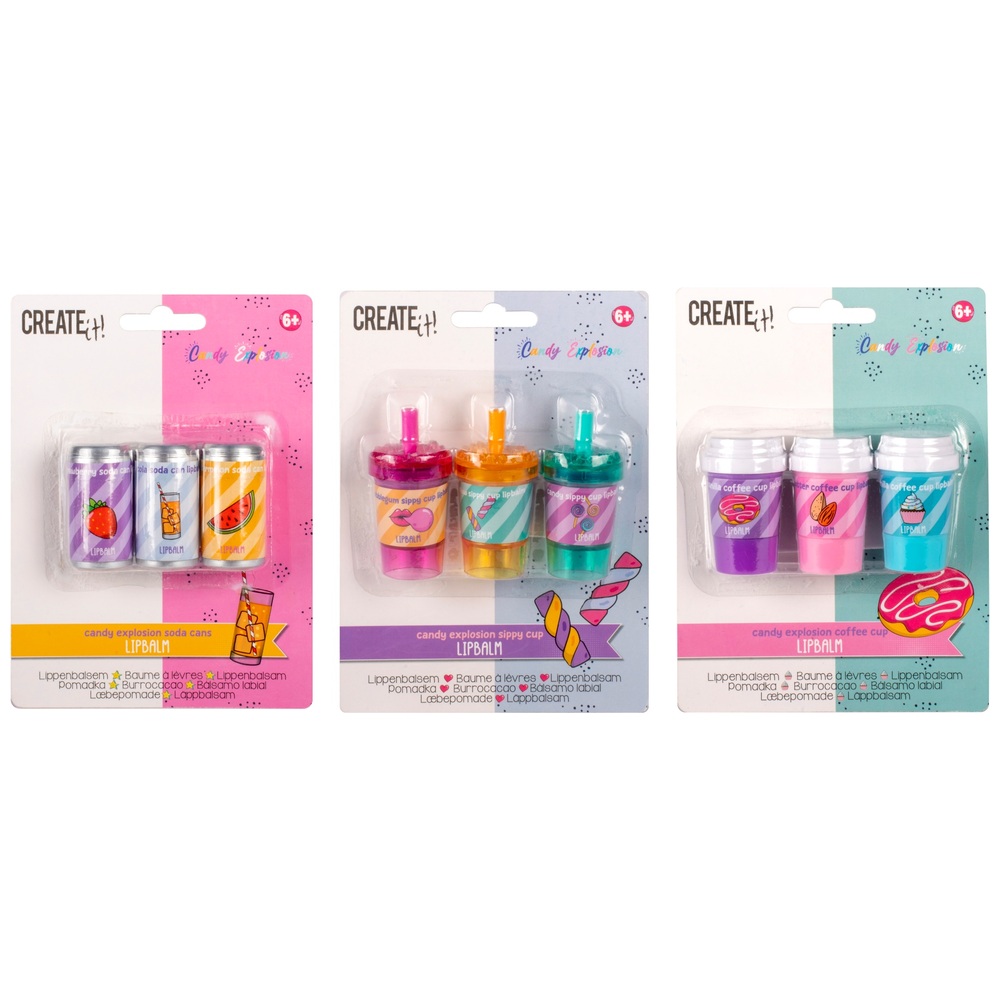 Create it! Candy Explosion Make-Up Lip Balm 3 Pack Assortment | Smyths ...