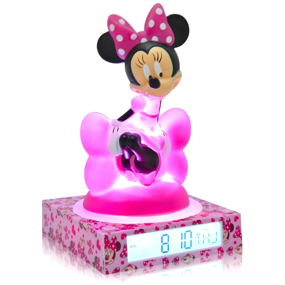Disney Junior Minnie Mouse Night Light Alarm Clock | Smyths Toys UK