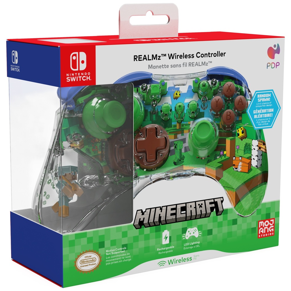 PDP Nintendo Switch REALMz Wireless Controller | Minecraft Forest Biome ...