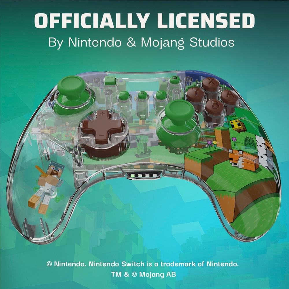 PDP Nintendo Switch REALMz Wireless Controller | Minecraft Forest Biome ...
