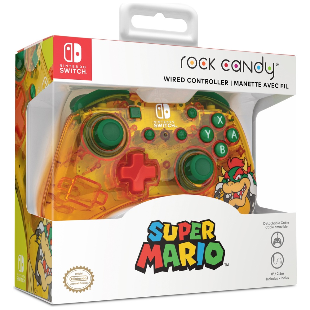 PDP Nintendo Switch Rock Candy Wired Controller Lemon Bomb Bowser Smyths Toys UK