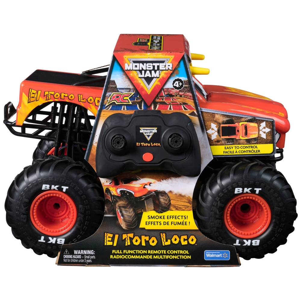 Monster Jam El Toro Loco Remote Control Smoke Effect Monster Truck 1:15 ...