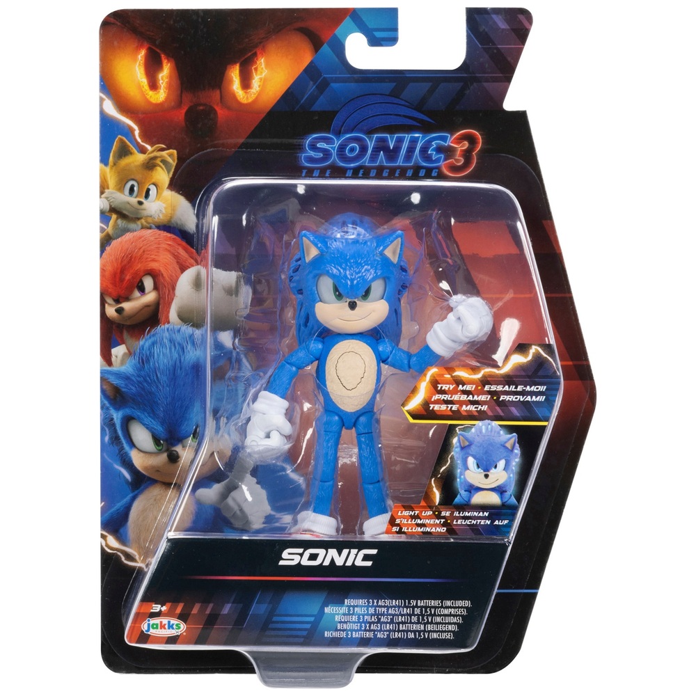 Sonic the Hedgehog 3 Action Figure Light-Up Sonic 12cm | Smyths Toys UK