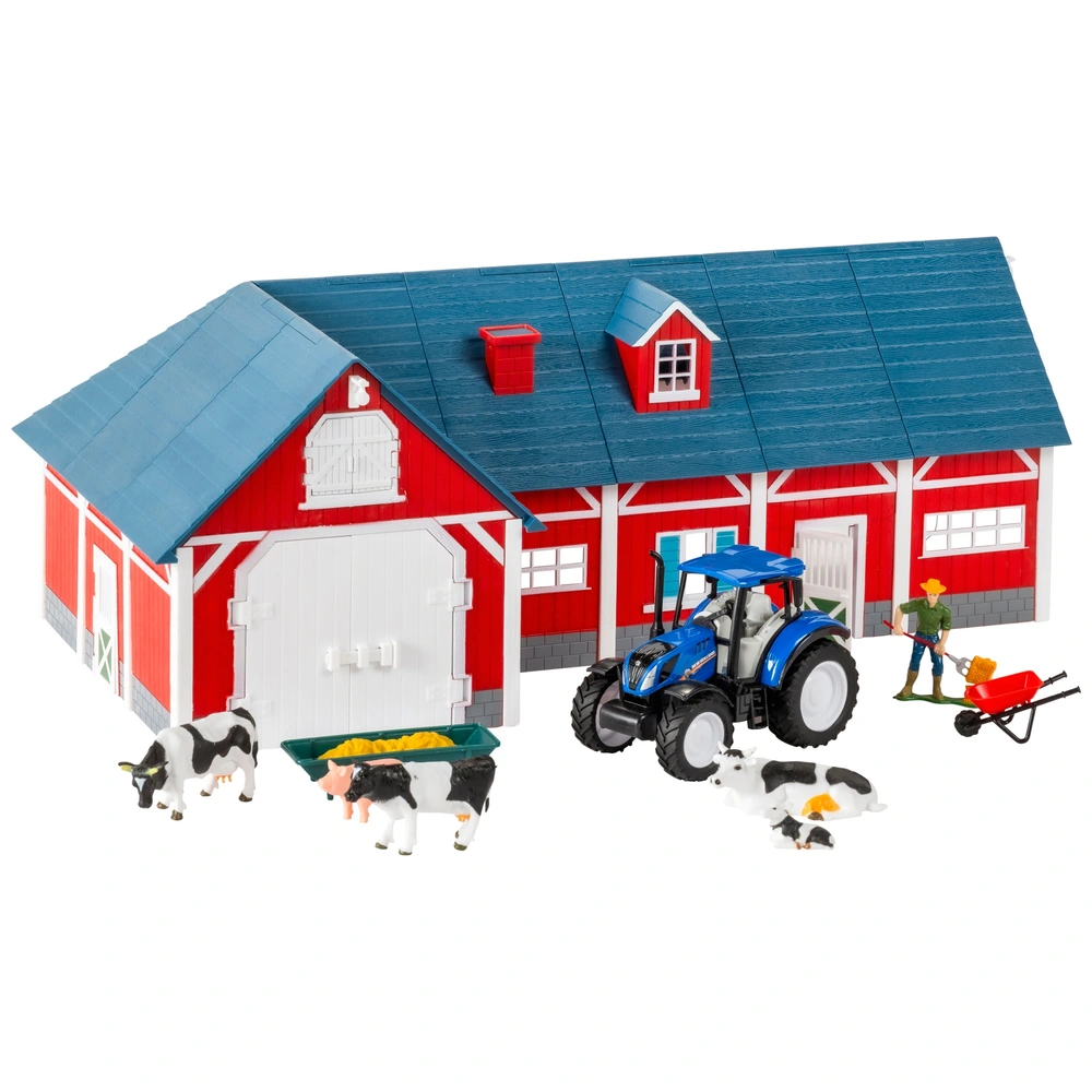 Red Barn Gift Shop Big Harvest Farm Red Barn Playset With New Holland