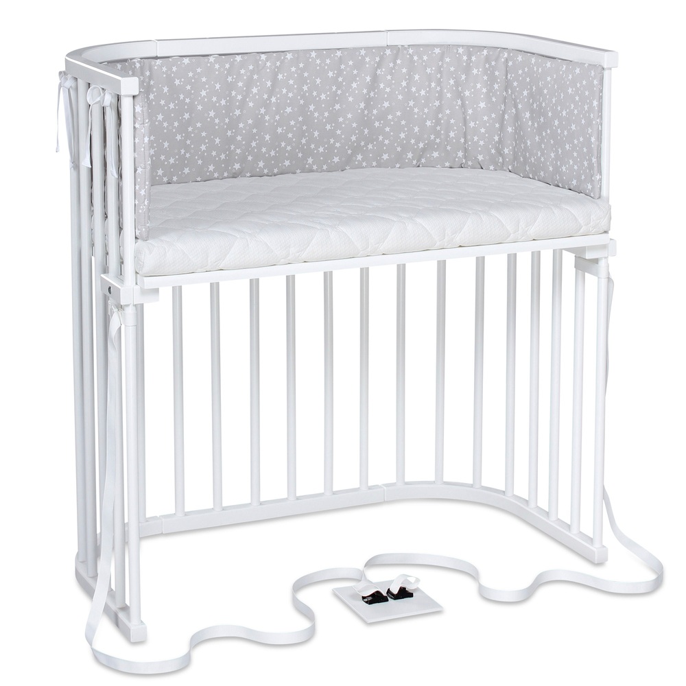 babybay Boxspring Beistellbett aus Holz für Boxspring-Betten weiß ...