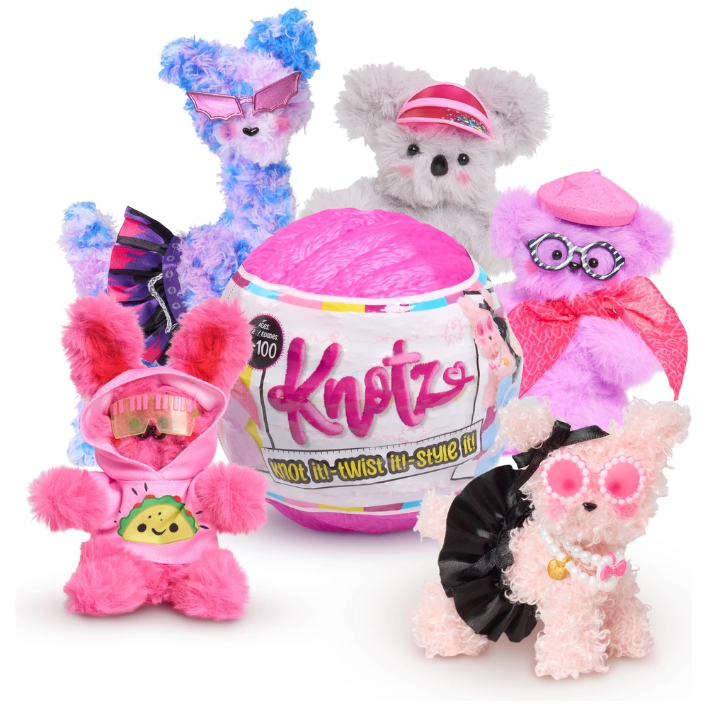 Knotz Magic Yarn DIY Surprise Capsule: Animal Plush Craft Kit Series-1 ...