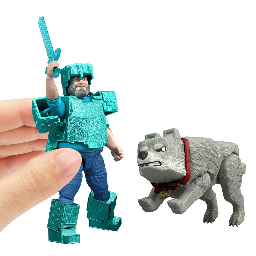Minecraft Movie Action Figure Man's Best Wolf 2 Pack | Smyths Toys UK