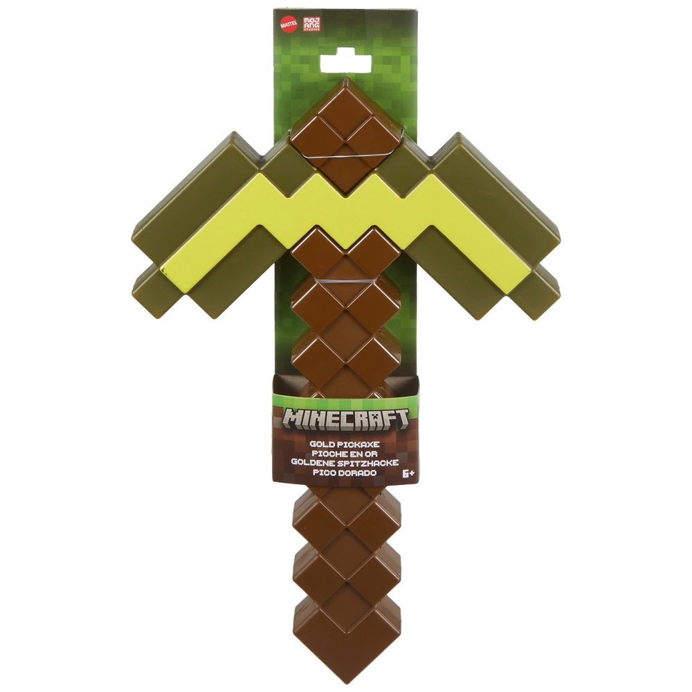 Minecraft Golden Pickaxe Toy 35cm | Smyths Toys Ireland