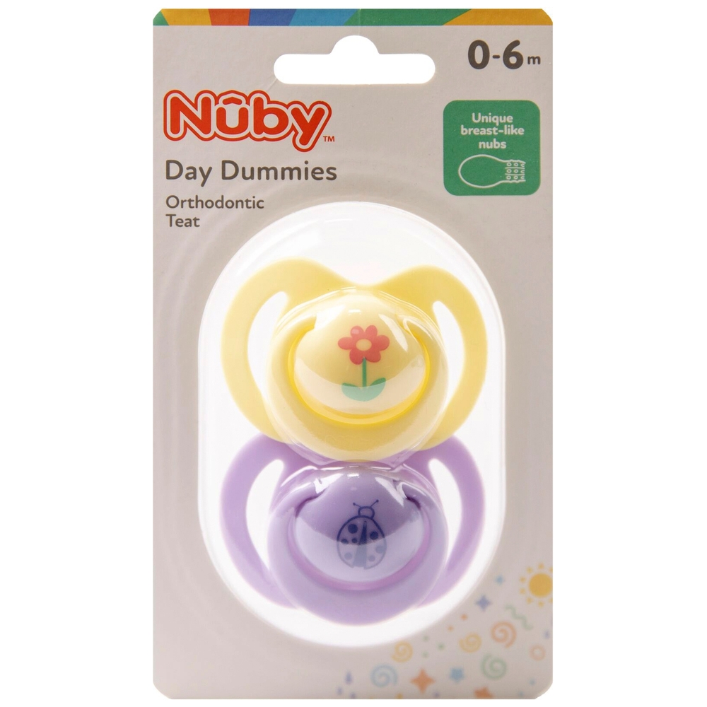 Nuby Birth+ Day Dummies 2 Pack Assortment | Smyths Toys UK