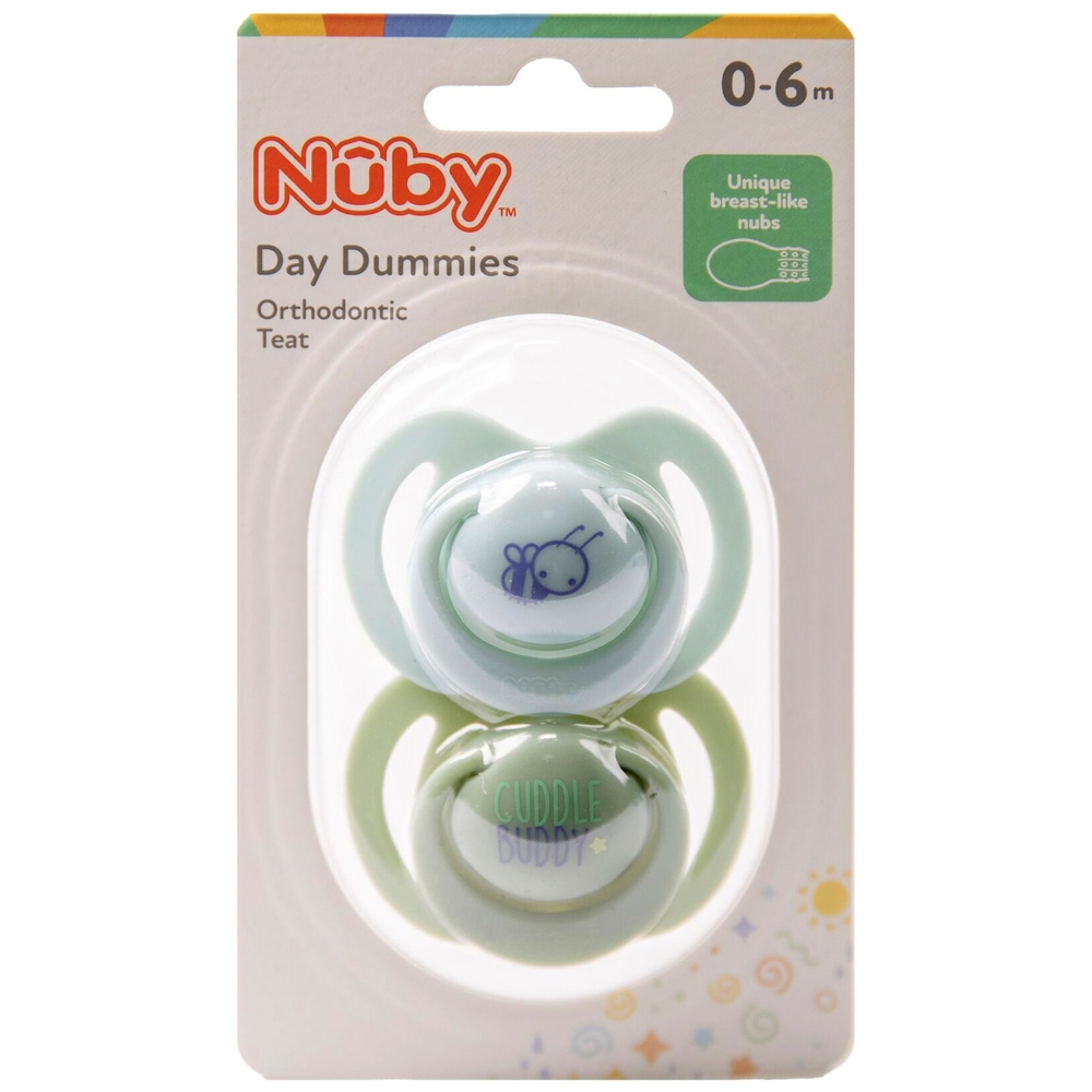 Nuby Birth+ Day Dummies 2 Pack Assortment | Smyths Toys UK