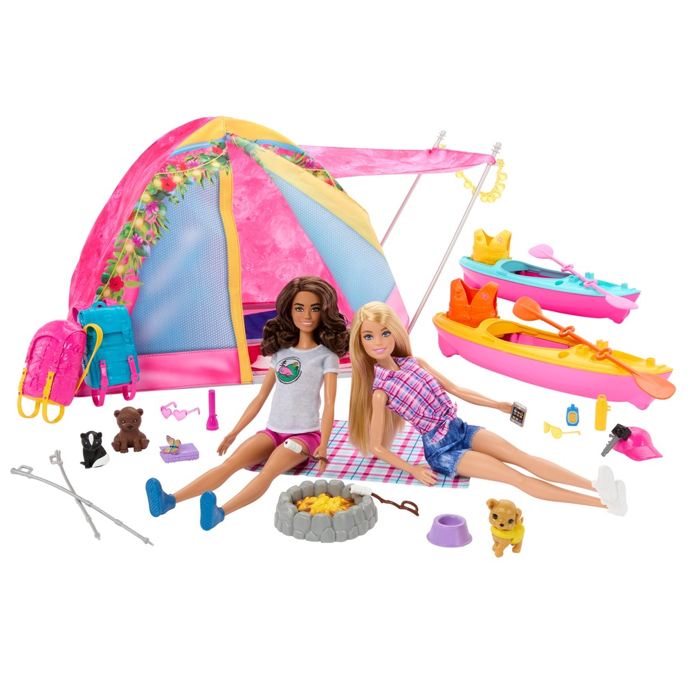 Barbie Camping Playset with 2 Dolls | Smyths Toys UK