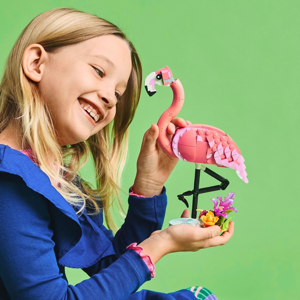 LEGO Creator 31170 3-in-1 Wild Animals: Pink Flamingo Set | Smyths Toys UK