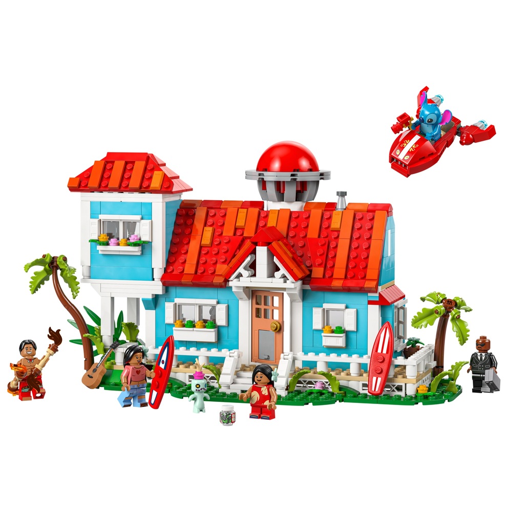 LEGO Disney 43268 Lilo and Stitch Beach House Set | Smyths Toys UK