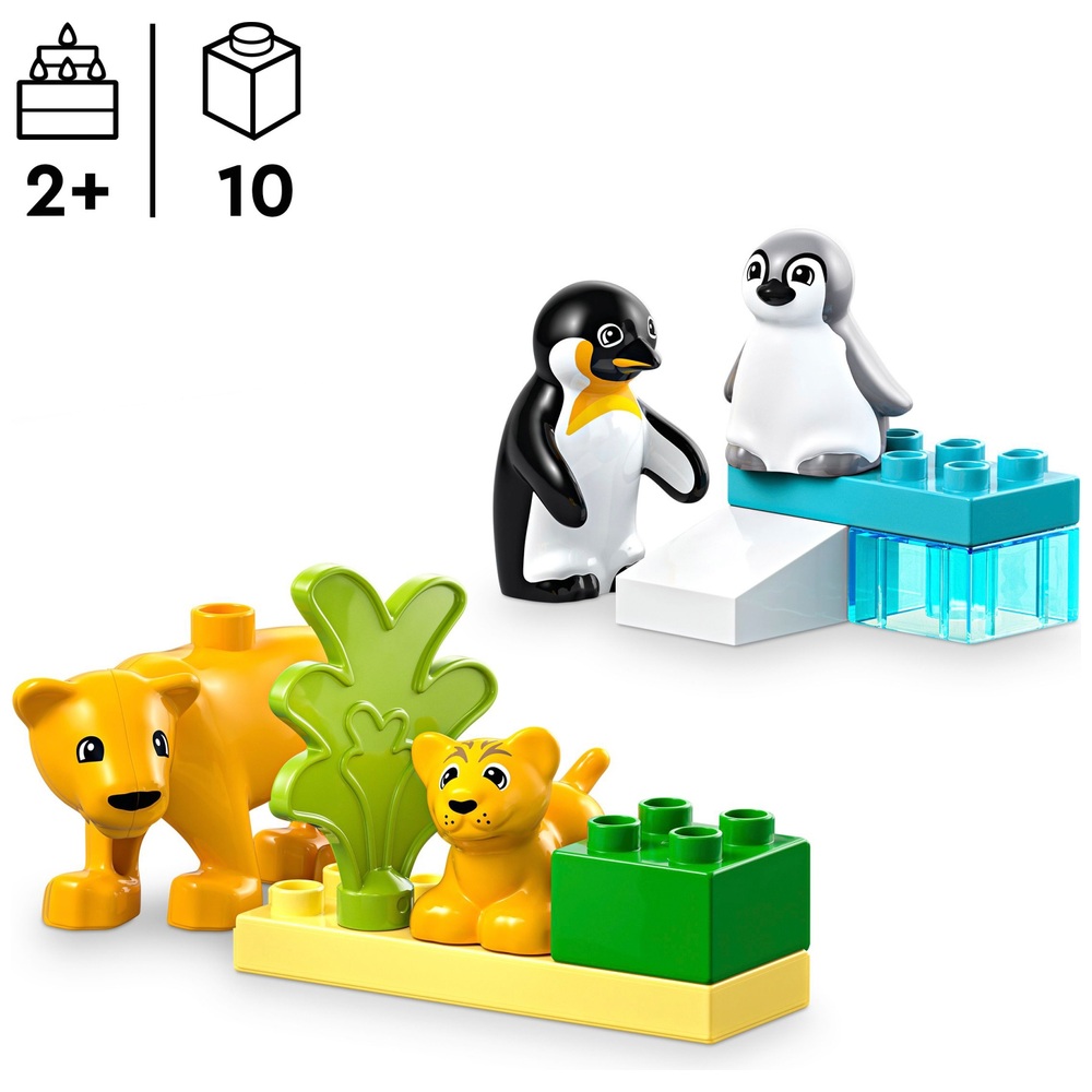 LEGO DUPLO 10442 Wildtier-Familien: Pinguine und Löwen | Smyths Toys ...