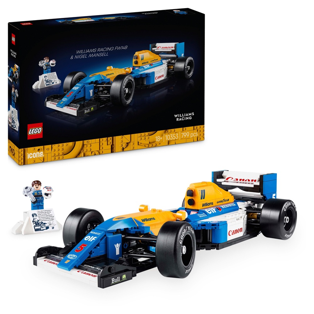 LEGO Icons 10353 Williams Racing FW14B mit Nigel Mansell | Smyths Toys ...