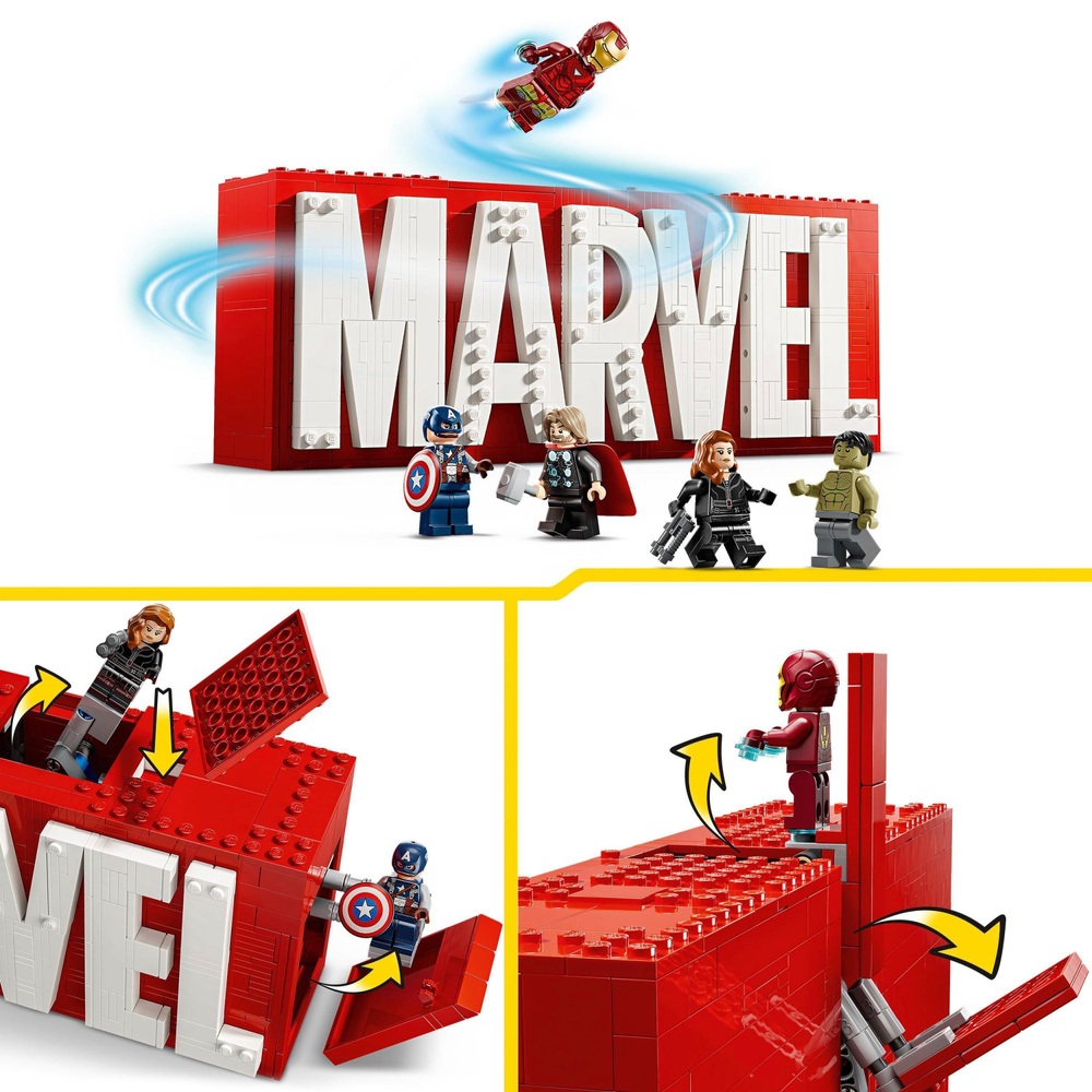 LEGO Marvel 76313 MARVEL Logo & Minifigures Set | Smyths Toys UK