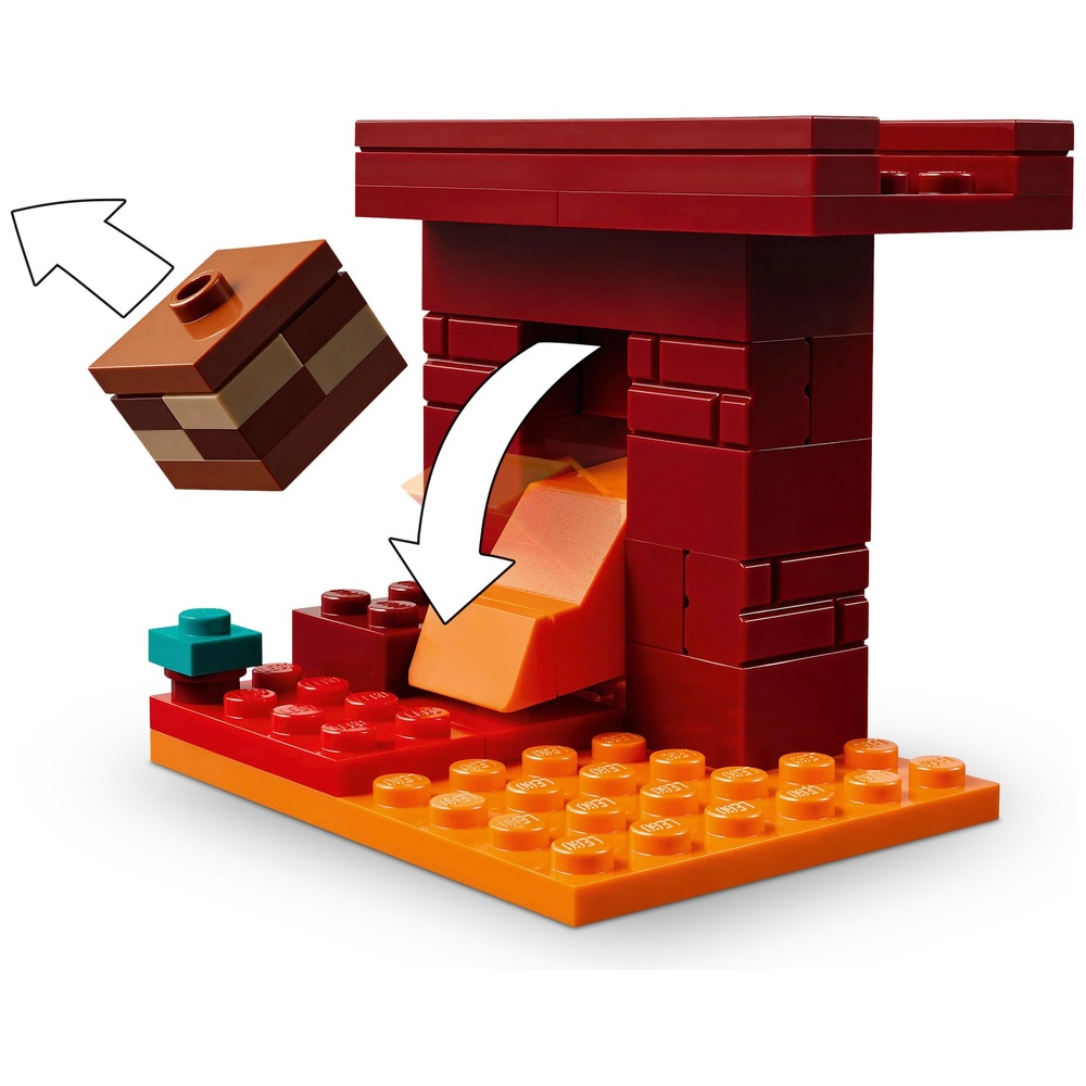 LEGO Minecraft 21266 The Nether Lava Battle Set | Smyths Toys UK
