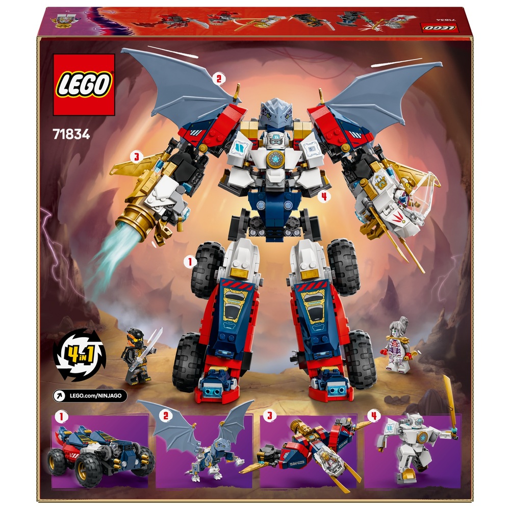 LEGO NINJAGO 71834 Zane's Ultra Combiner Mech Set | Smyths Toys UK