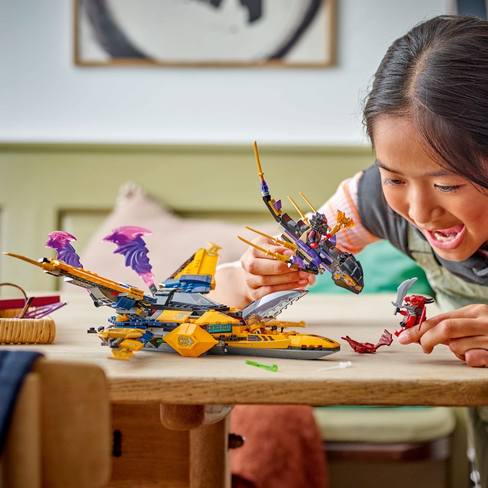 LEGO NINJAGO 71833 Ras und Arins Super-Sturmflieger | Smyths Toys ...