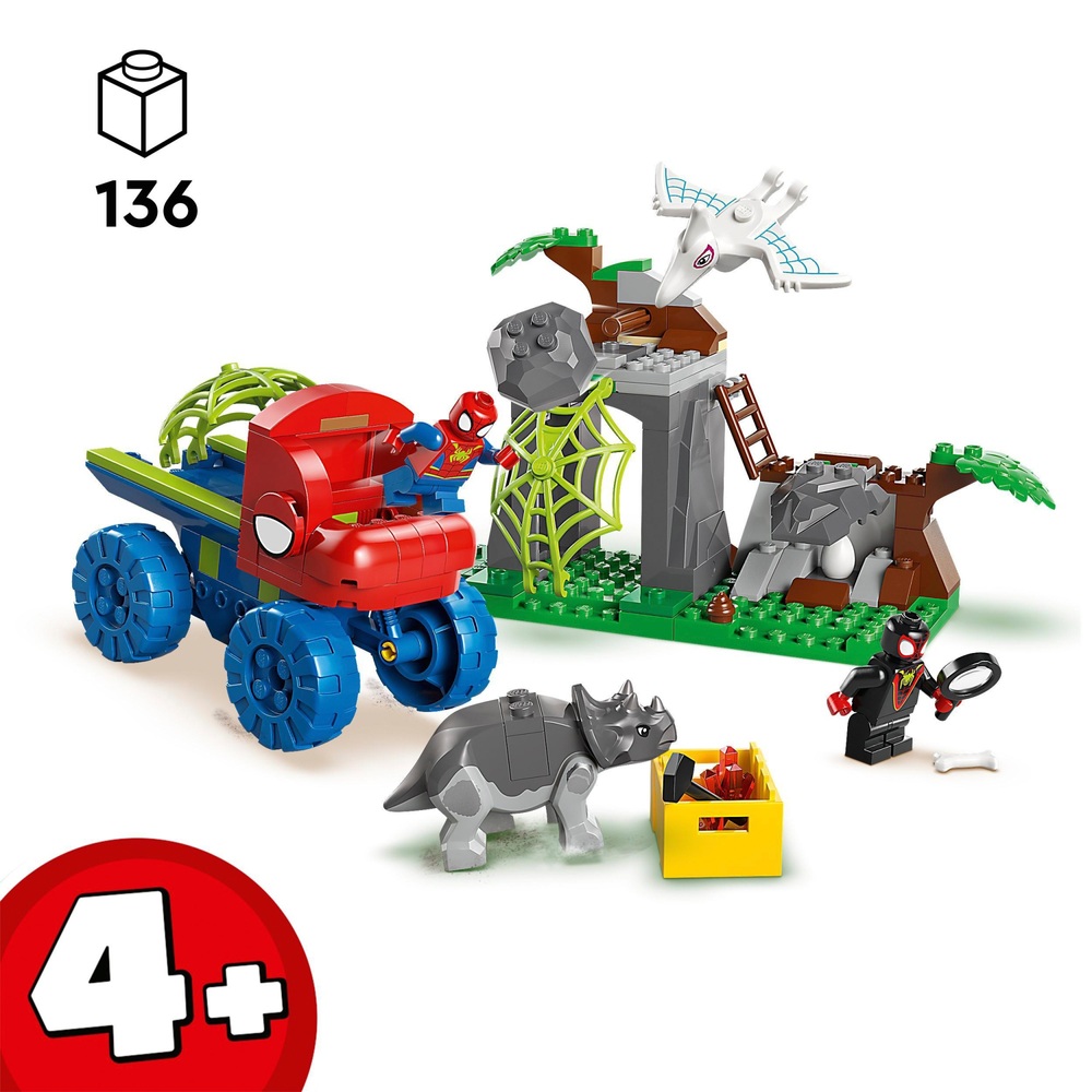 LEGO Marvel 11199 Spidey And His Amazing Friends Team Spidey Dino Crawler Rescue Set | Smyths ...