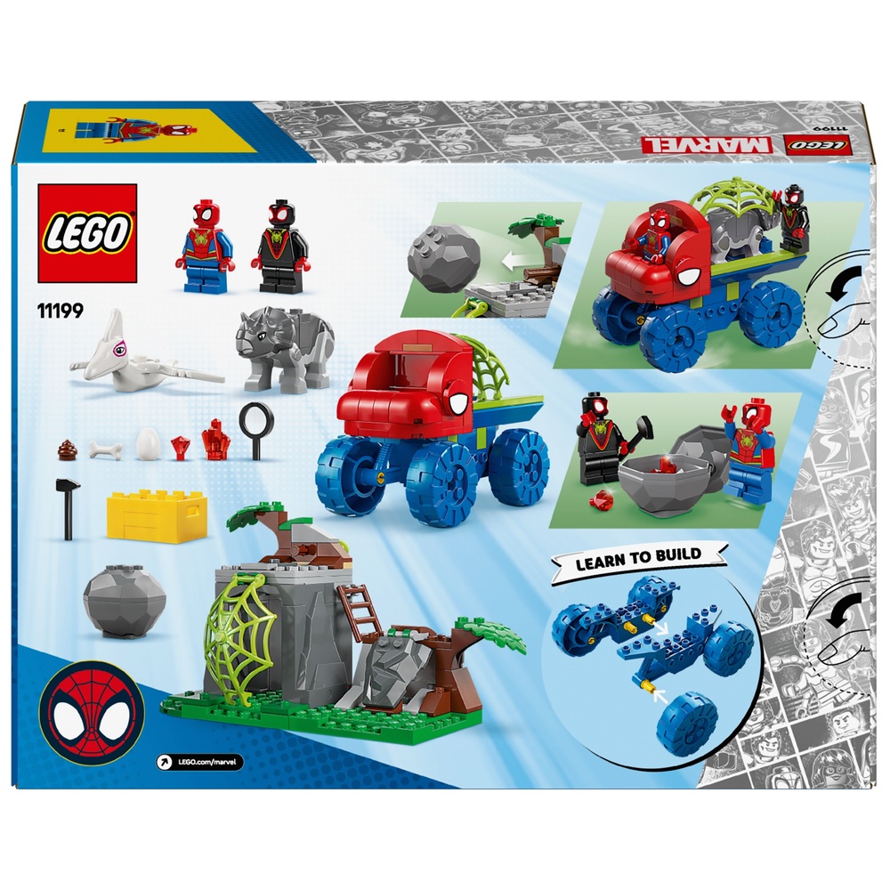 LEGO Marvel 11199 Spidey And His Amazing Friends Team Spidey Dino Crawler Rescue Set | Smyths ...