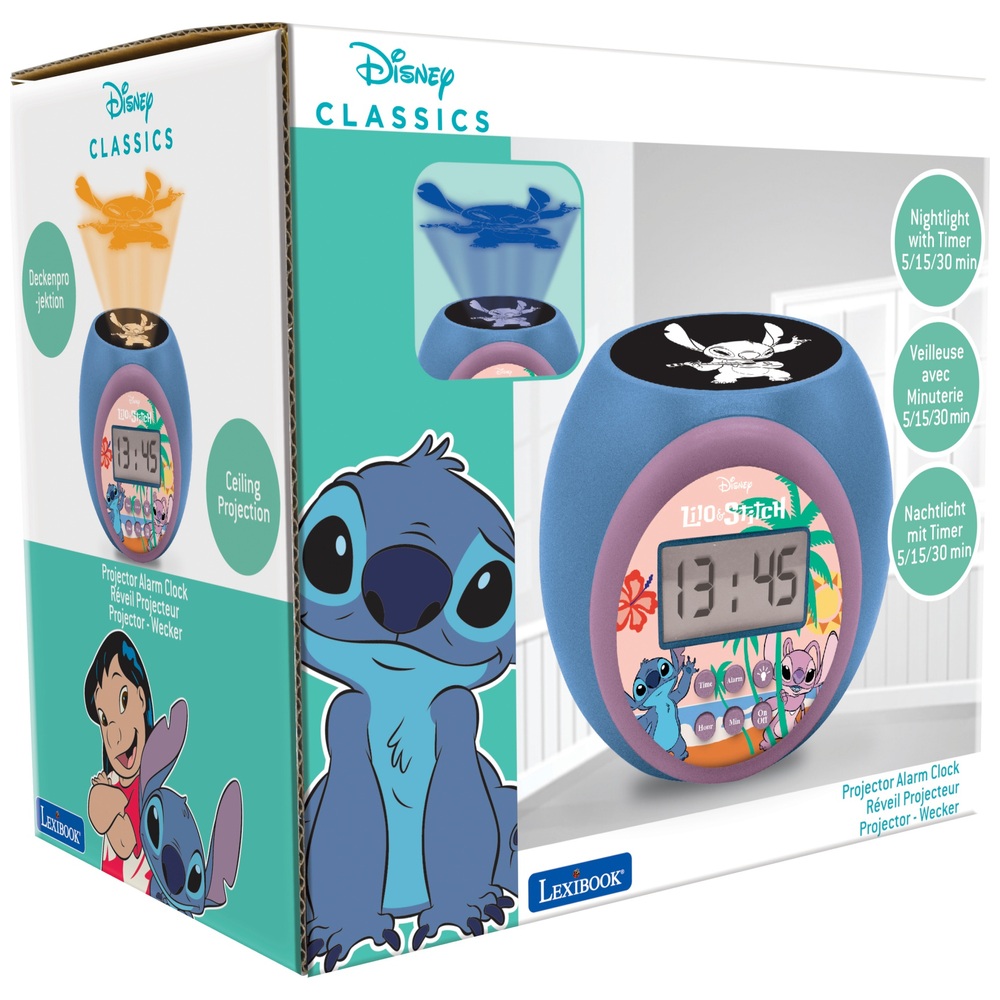 Disney Lilo & Stitch Projector Alarm Clock | Smyths Toys UK