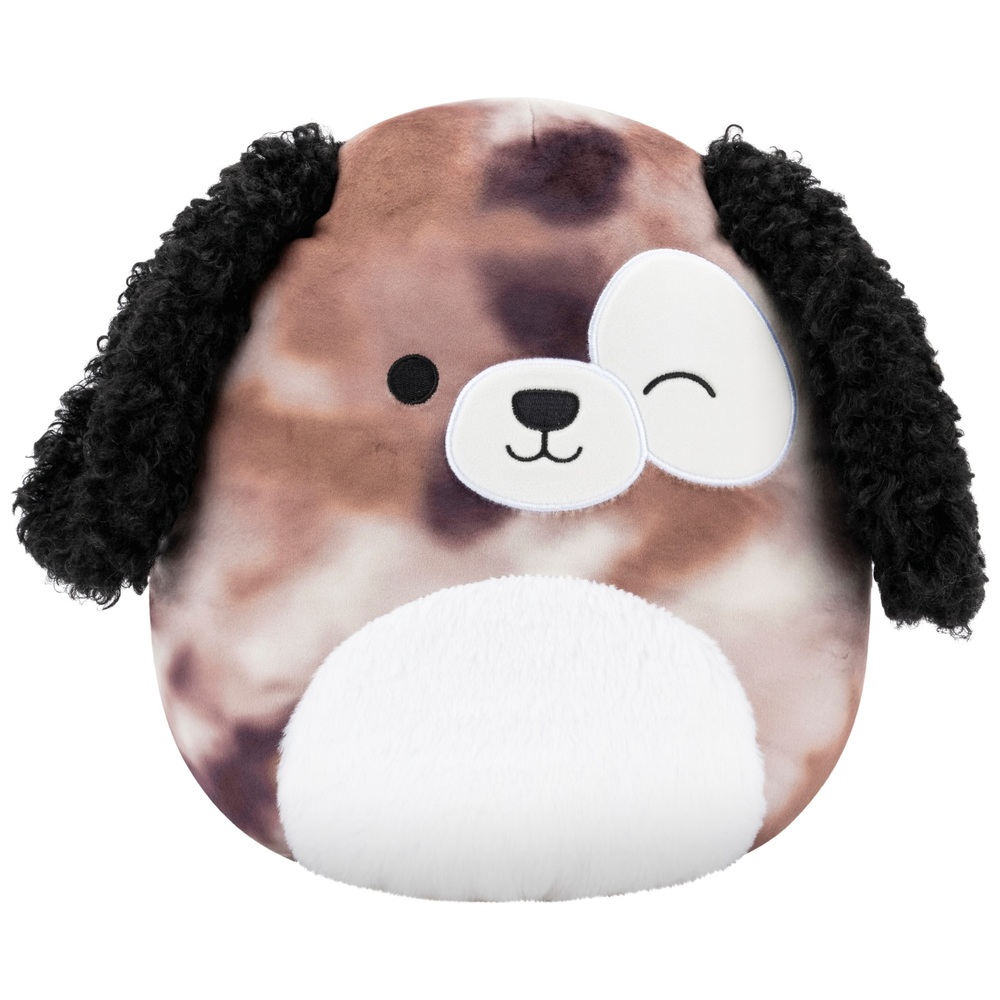 Original Squishmallows Plush Zerdan the Brown Marbled Dog 30cm | Smyths ...