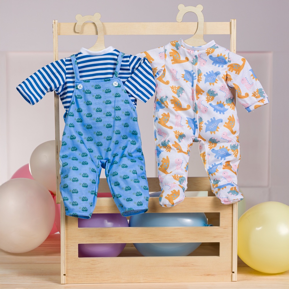 Ivy & Lily Baby Doll Onesie and Overalls Outfit 2 Pack | Smyths Toys ...